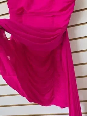 Express | Dresses | Express Strapless Ruched Hot Pink Cocktail Dress ...
